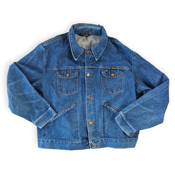 Wrangler | Jackets & Coats | Vintage 7s Wrangler Selvedge Jean Jacket ...